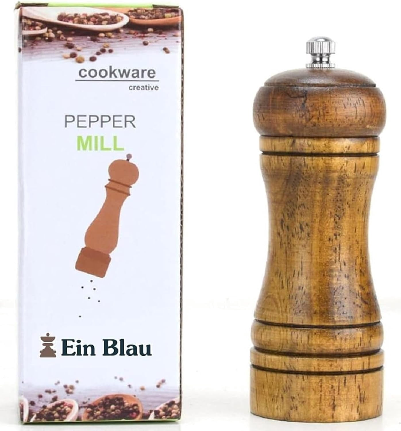 BESTKITTY [] Wooden Per Mill or Salt Mill - Ce s and Adjustable Coarsen ...