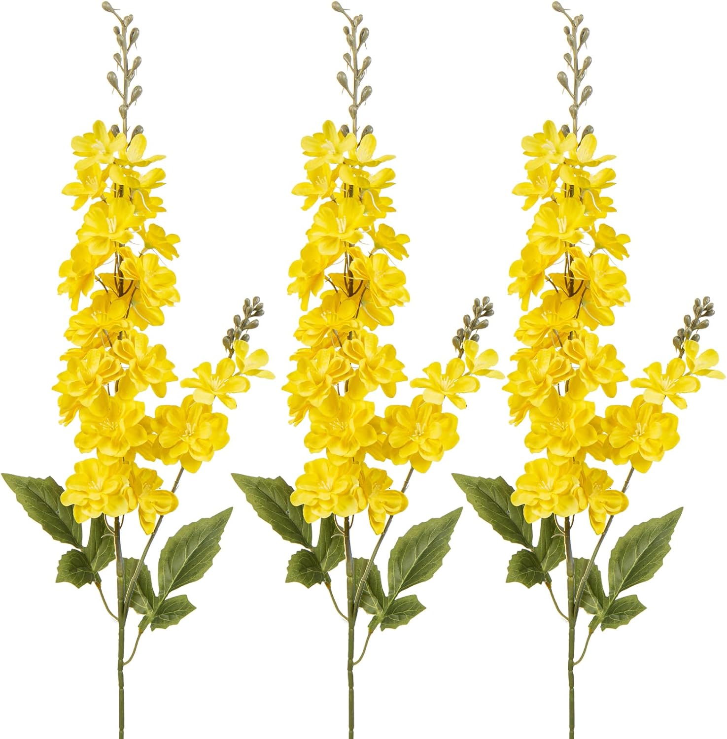 BESTKITTY Yellow nium Fake Flowers Wedding Bouquet Faux Blossoms ...