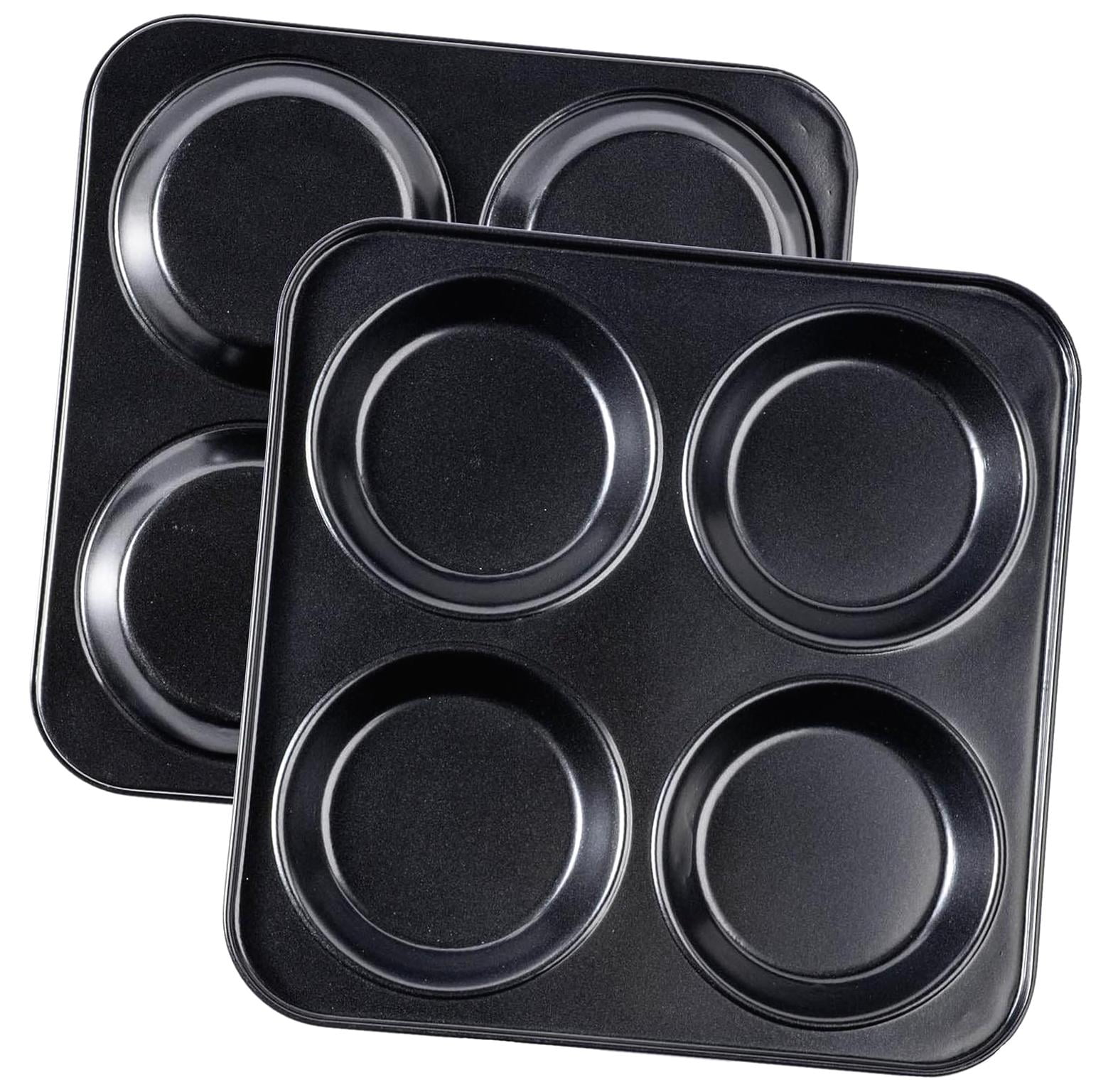 BESTKITTY Yorkshire Pudding Pan, 4 Inch Muffin Top Pans 2 Pack Nonstick ...
