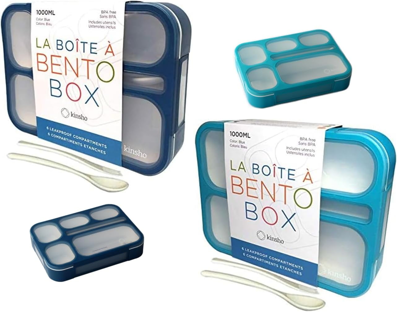 BESTKITTY es – Leakof Lun Boxes for Kids & Adults, 6-Compartment ...