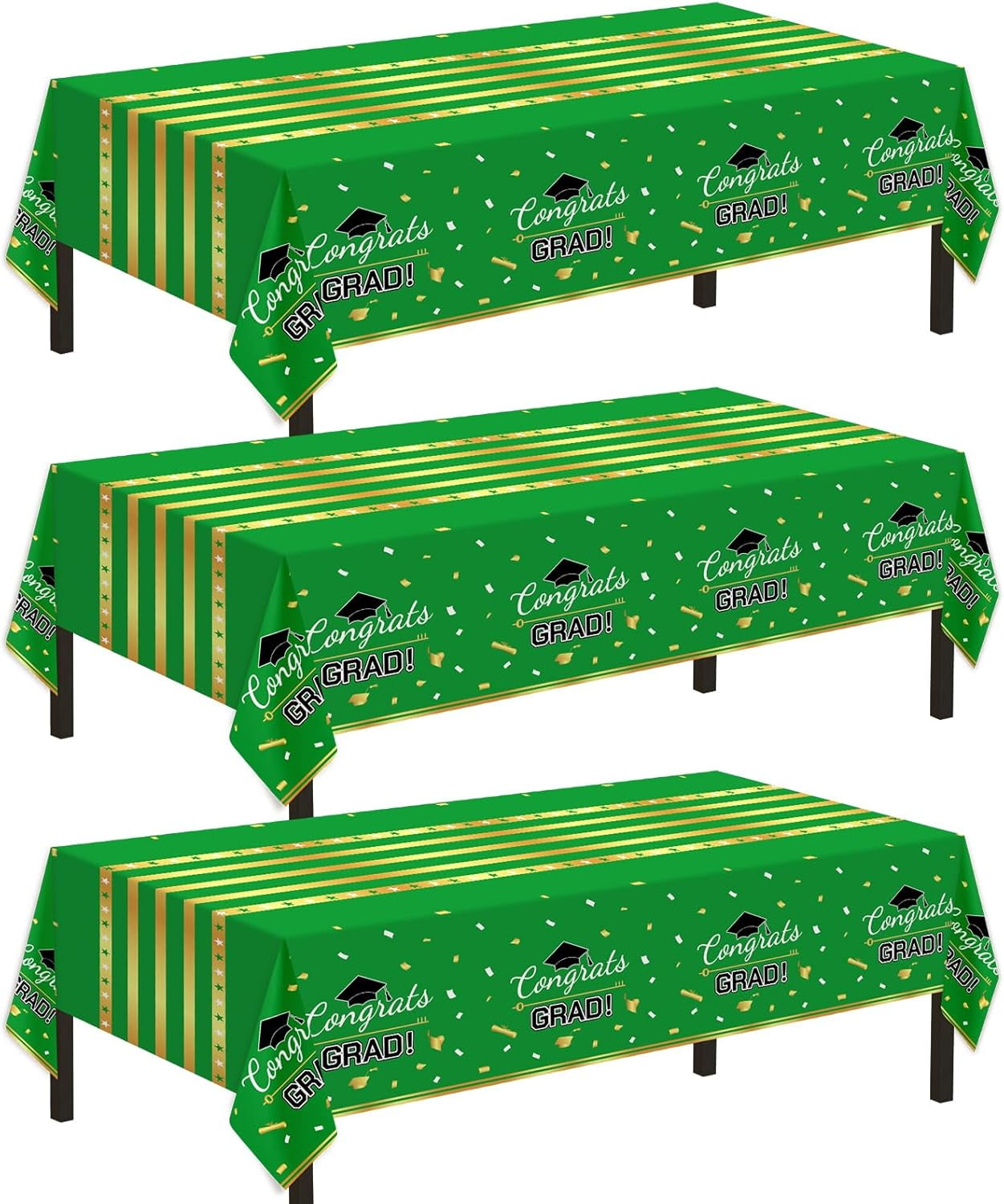 BESTKITTY ldom 3 Pa Graduation Tablecloth,Graduation Party Decorations ...