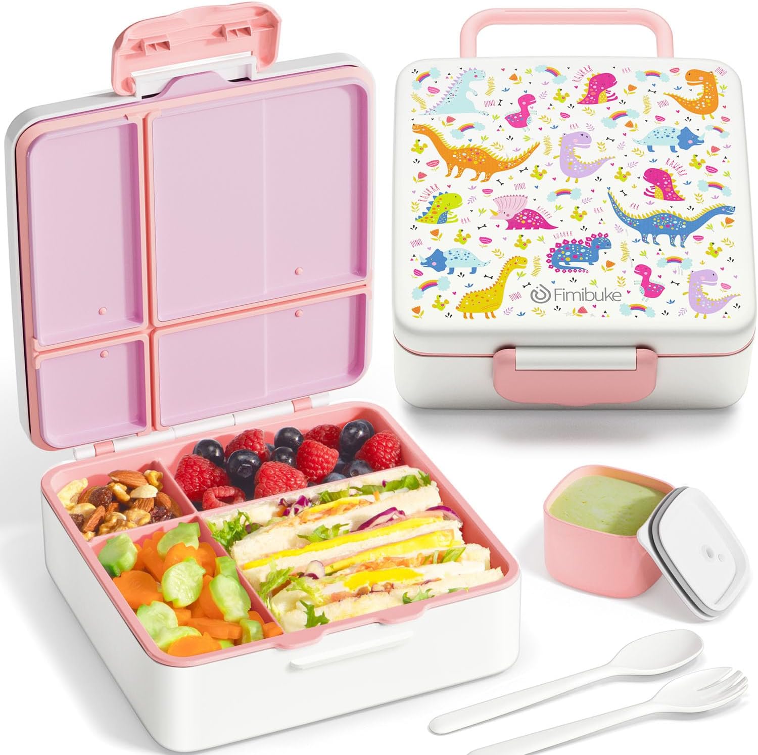 BESTKITTY mibuke Bento Lun Box for Kids, Leak of Toddler with 4 ...