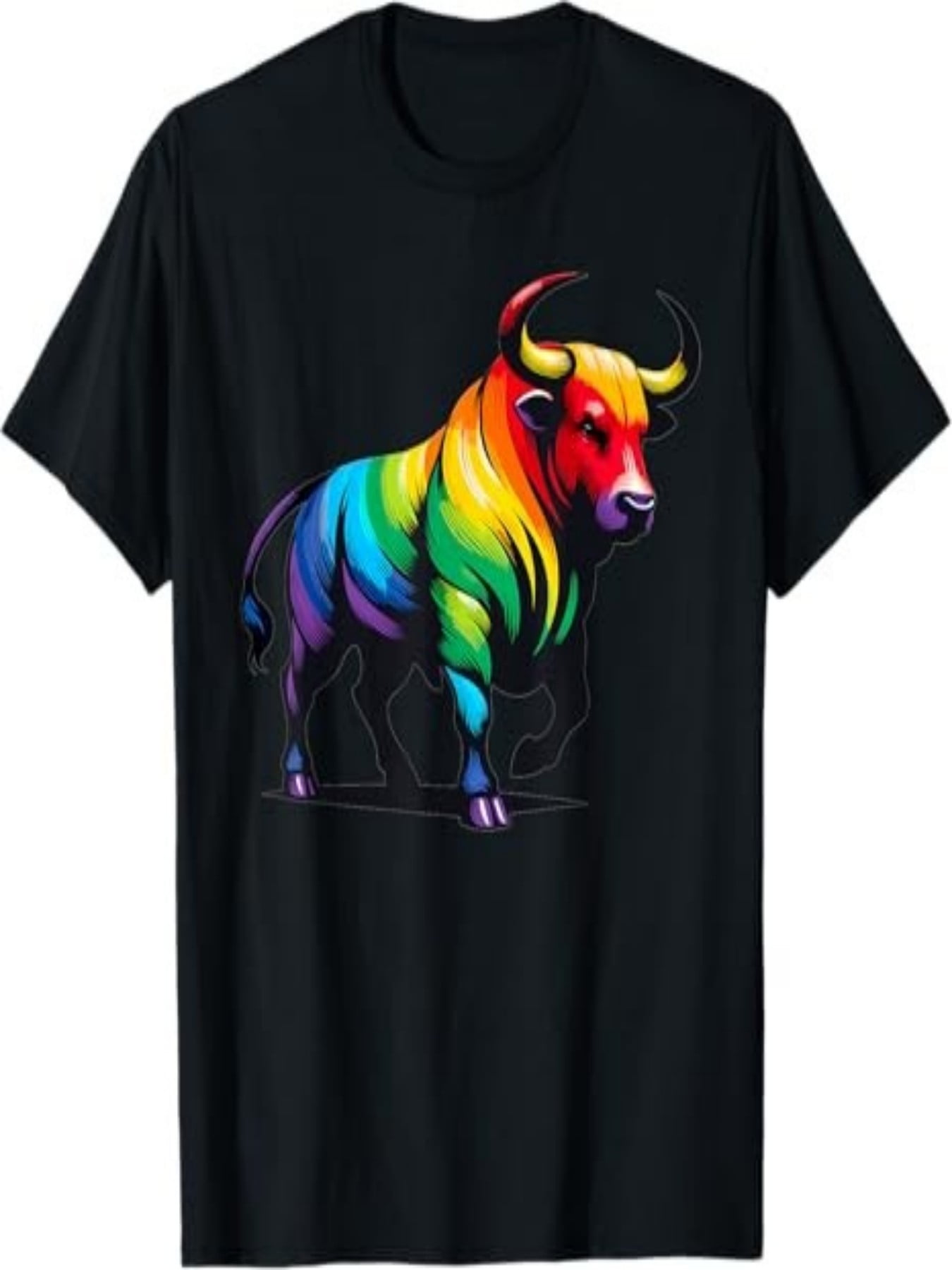 BESTLUCKY Taurus Zodiac Animal Symbol Rainbow Taurus T-Shirt - Walmart.com