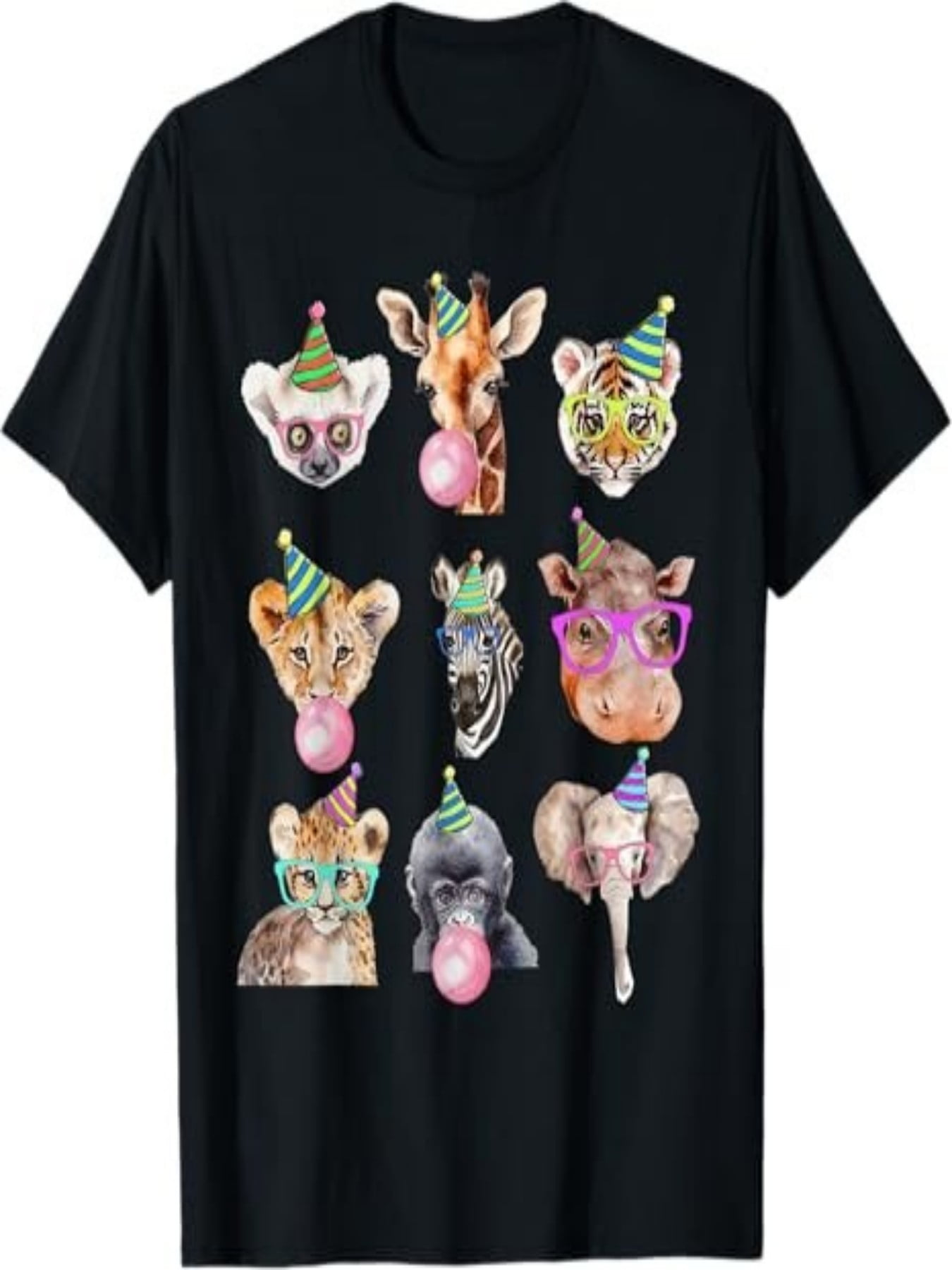 BESTLUCKY Zoo Animals Wildlife Birthday Party Zoo Day Animals T-Shirt ...