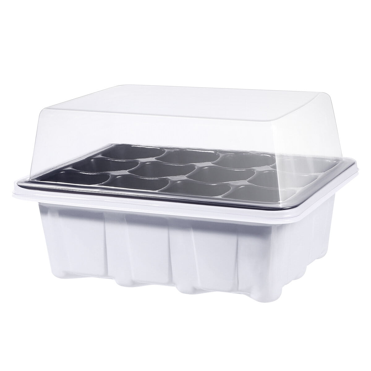 BESTOMZ 10 Pack Tray Starter Tray with Dome and Base 12 Cells For ...