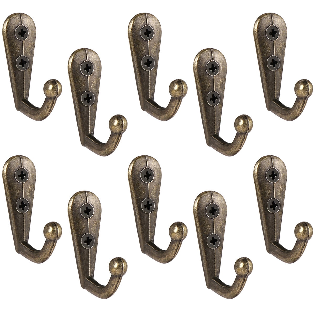 BESTOMZ 10pcs Coat Hooks Heavy Duty Wall Mounted Hanger Antique Closet ...