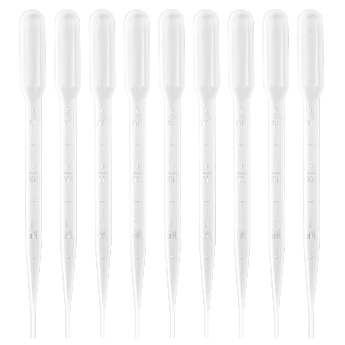 BESTOMZ 200PCS 3ML Disposable Plastic Transfer Pipette Graduated ...