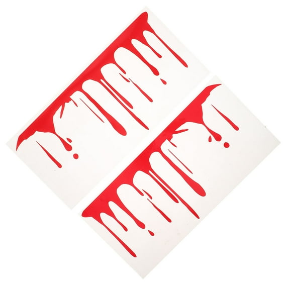 BESTONZON 1Pair Removable Red Blood Drip Car Decal Sticker Car ...