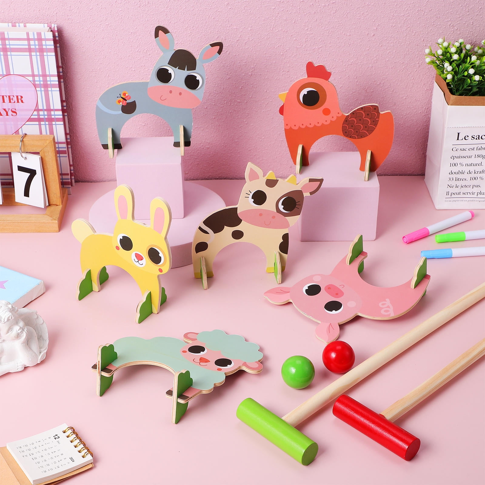 BESTONZON 1 Set Cartoon Croquet Set Of Animal Themed Interactive For ...