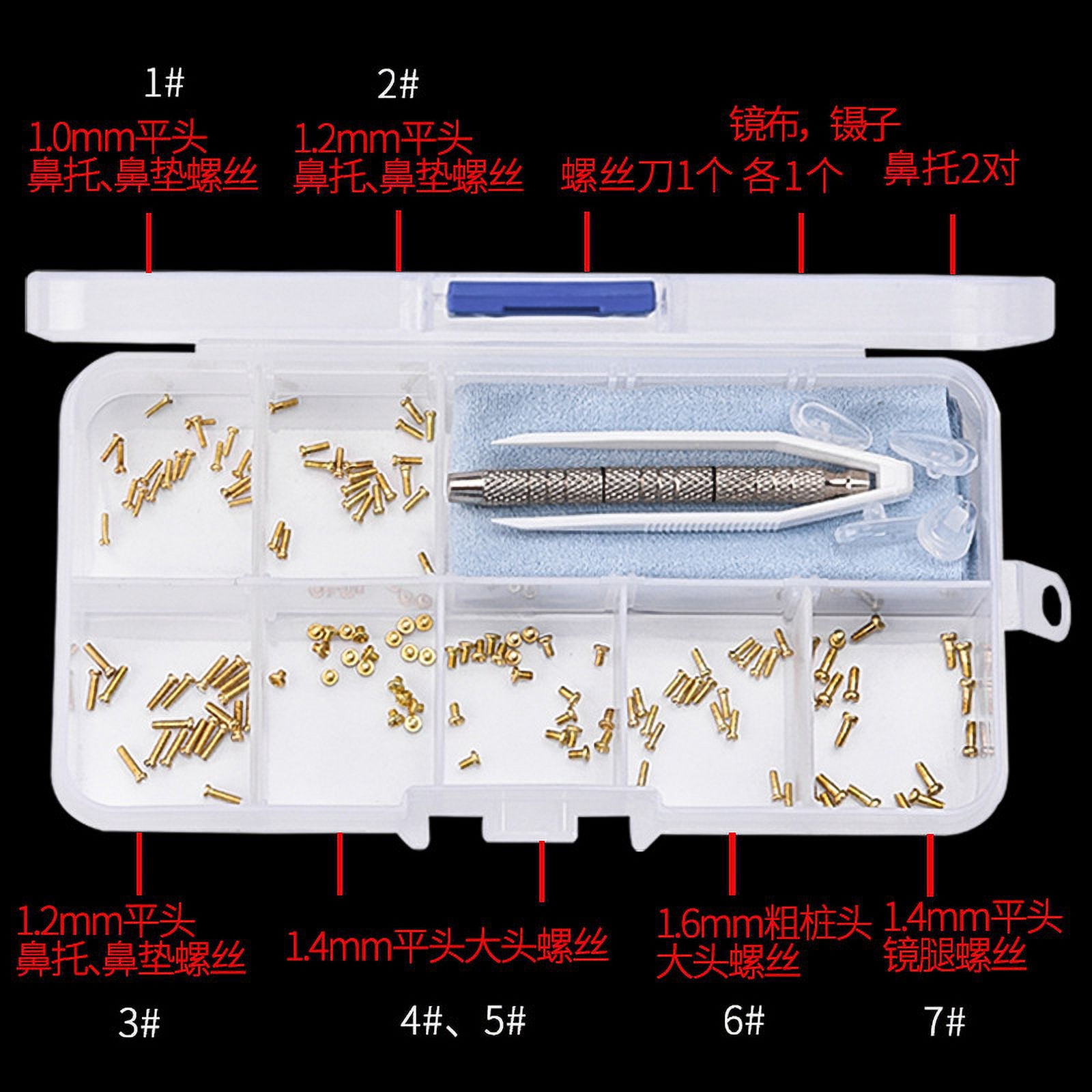 HEMOTON Eyeglass Repair Kit with Durable Plastic Metal Screws for ...