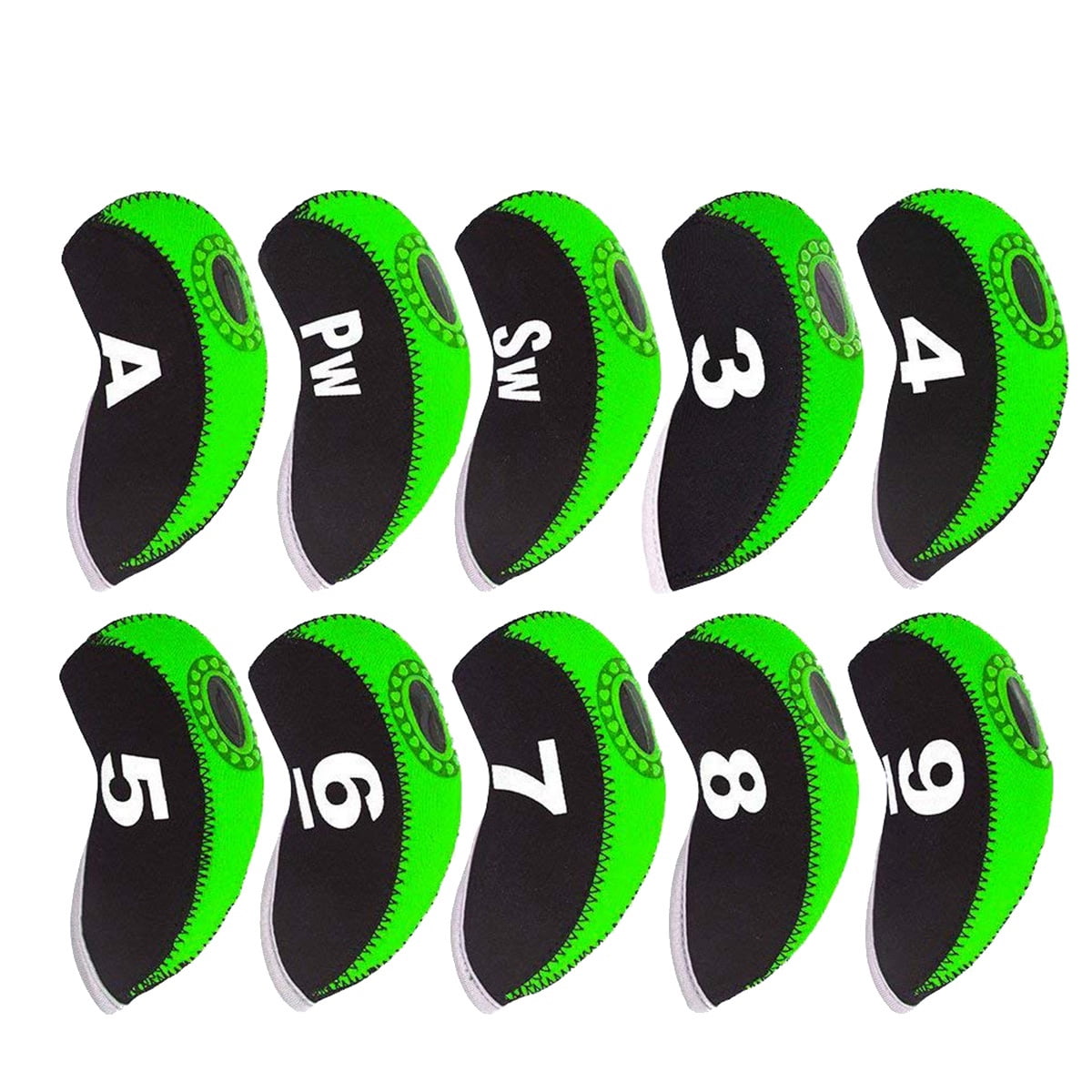 BESTONZON 10 PCS Iron Head Covers Club Covers Neoprene Club Headcovers ...