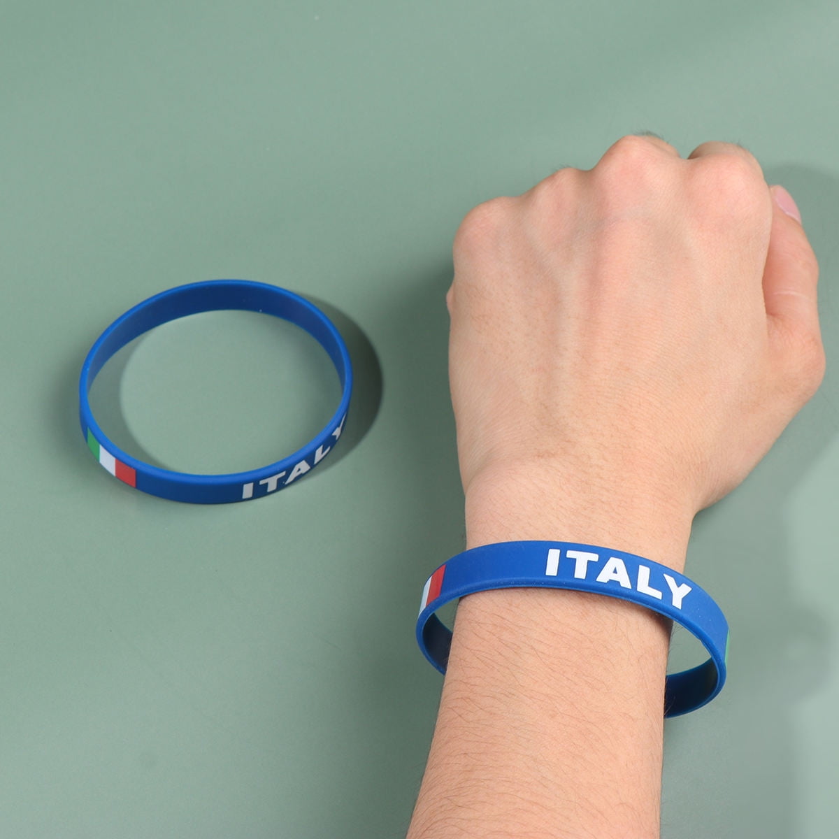 BESTONZON 10 Pcs Assorted Color National Flag Wristbands for Games ...