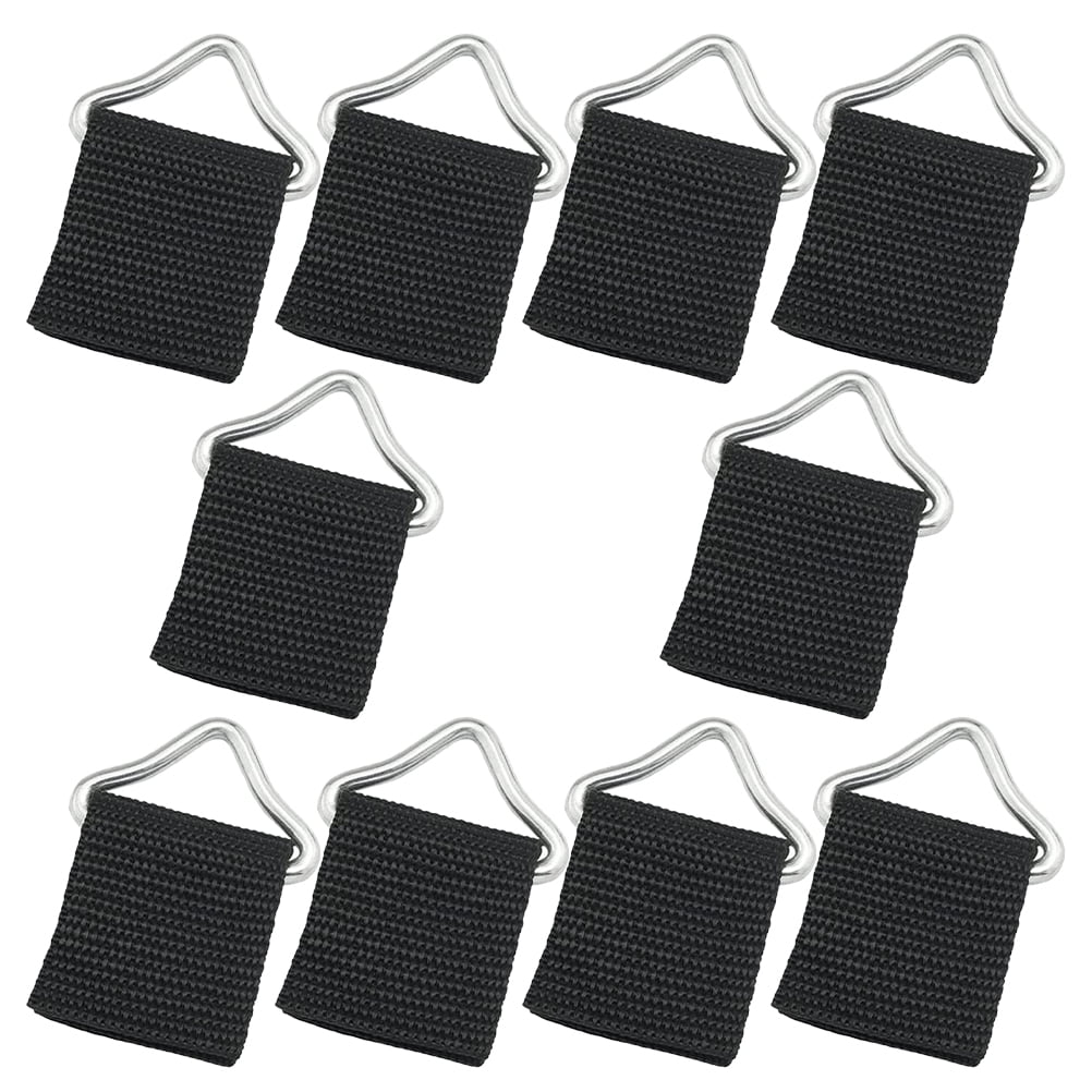 BESTONZON 10 Sets of Trampoline Mat Triangle Rings Black Metal ...