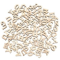156Pcs Small Wooden Craft alphabet and letters Wood Cutouts with ...