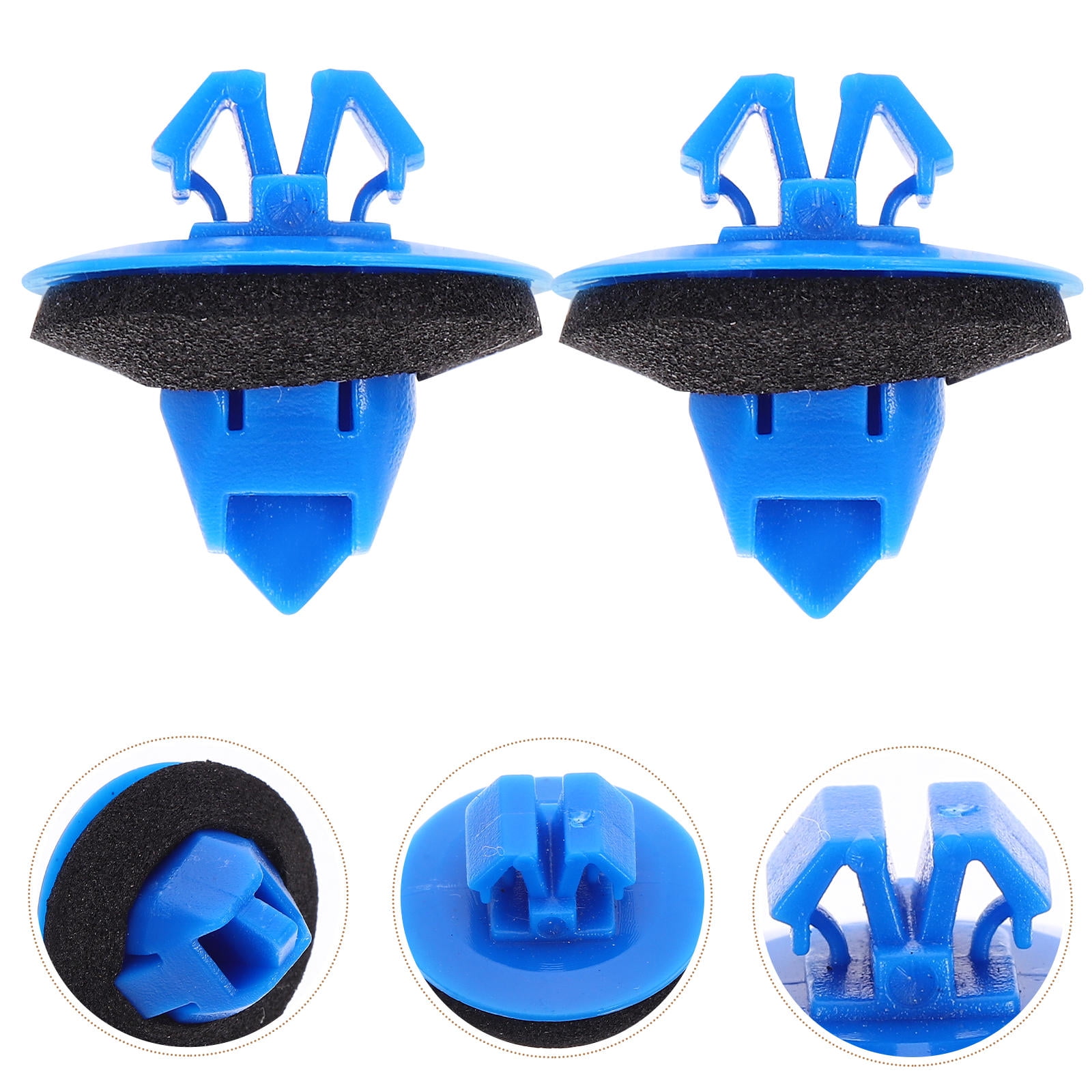 BESTONZON Plastic Auto Parts Buckle Retainer Clips Blue Plastic 100pcs ...