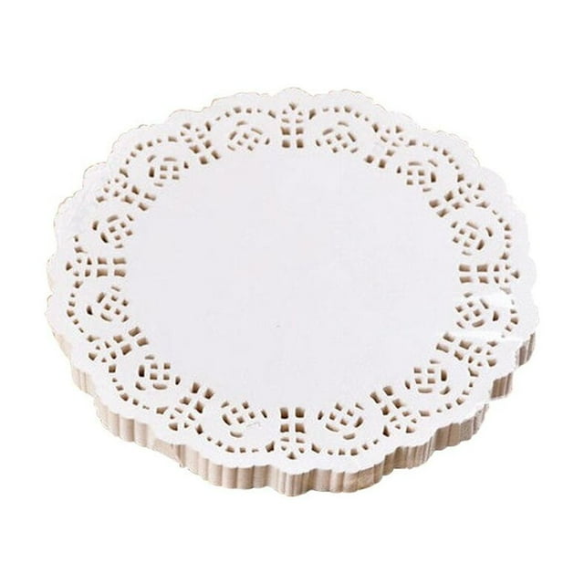 BESTONZON 100pcs Disposable Oil-absorbing White Lace Paper Doilies Cake ... BESTONZON 100pcs Disposable Oil-absorbing White Lace Paper Doilies Cake ...