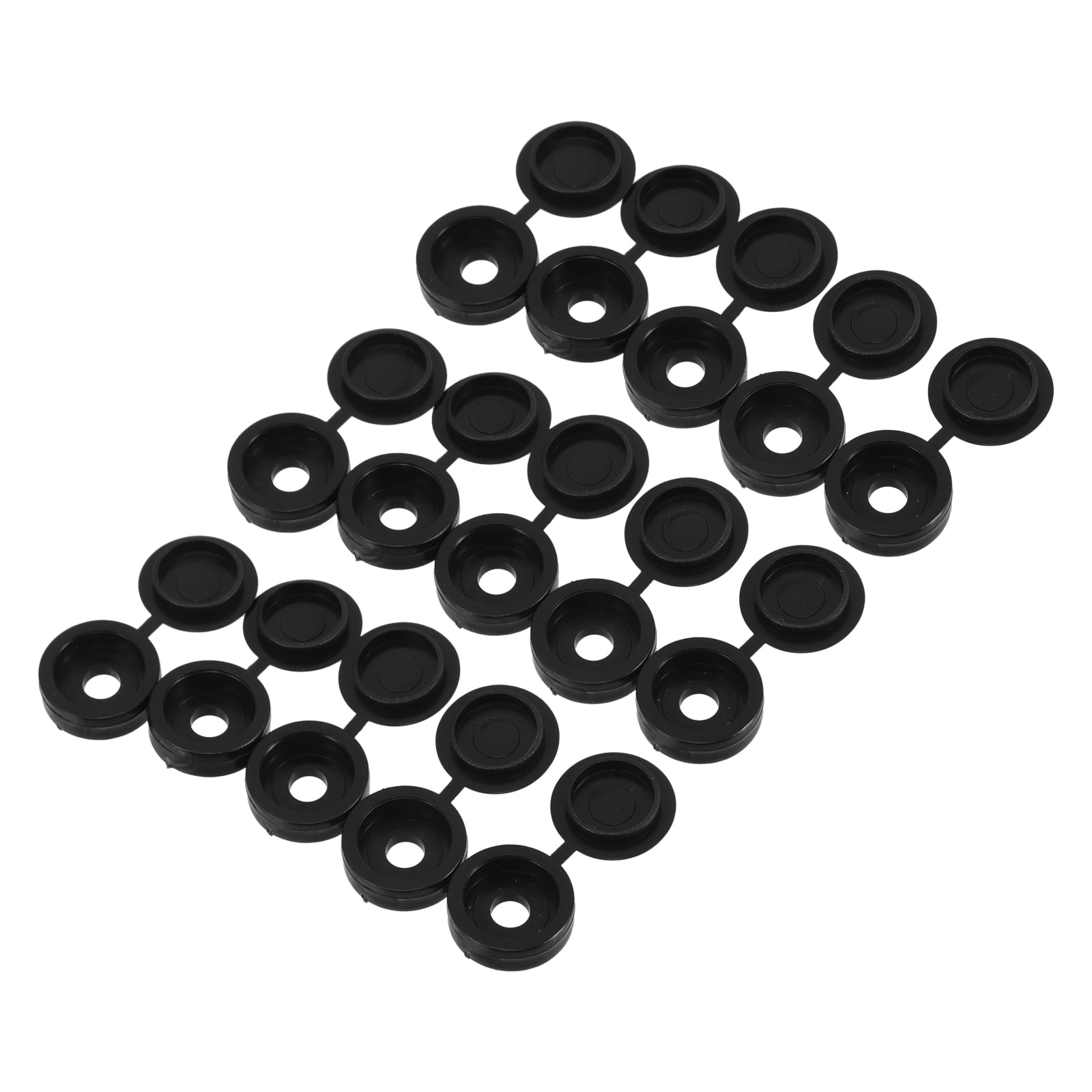 BESTONZON Black Plastic Hinged Screw Caps for Easy Installation and ...