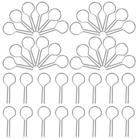 BESTONZON 100Pcs Kiln Accessories Plated Silver Metal Hanging Needle ...