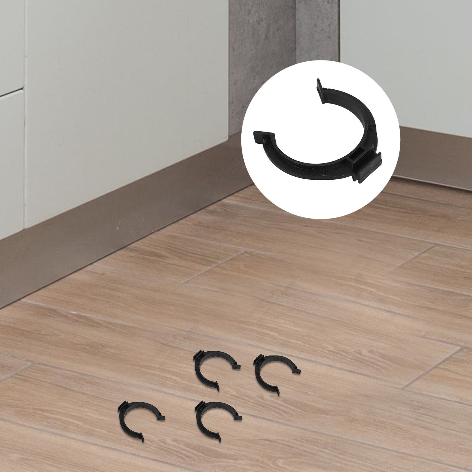 BESTONZON 10Pcs Plastic Cabinet Foot Buckle Clips Black Easy Install ...