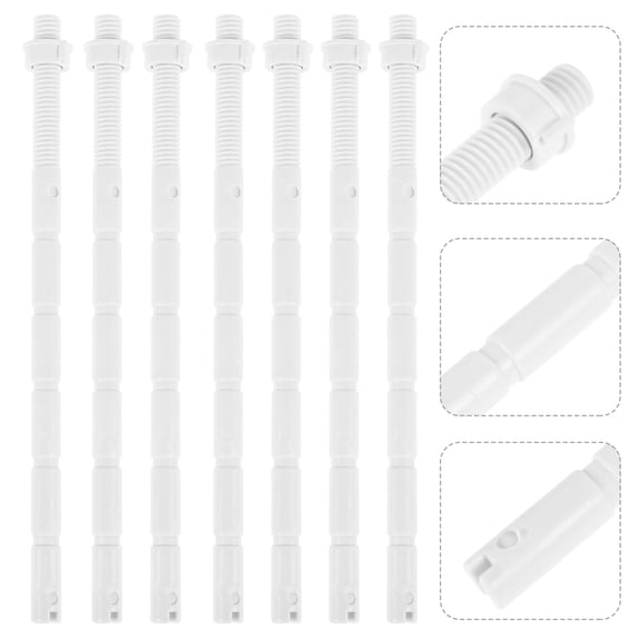 BESTONZON Toilet Flush Rod White Plastic Adjustable Dual Flush Valve ...