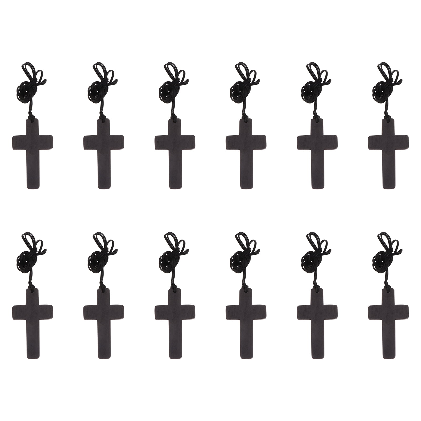 Tineasur 12Pcs Men's Natural Wood Cross Vehicle Pendant for Car ...
