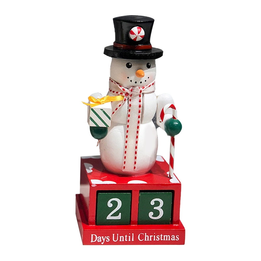 BESTONZON 1PC Christmas Countdown Calendar Doll Christmas Wood Snowman ... BESTONZON 1PC Christmas Countdown Calendar Doll Christmas Wood Snowman ...
