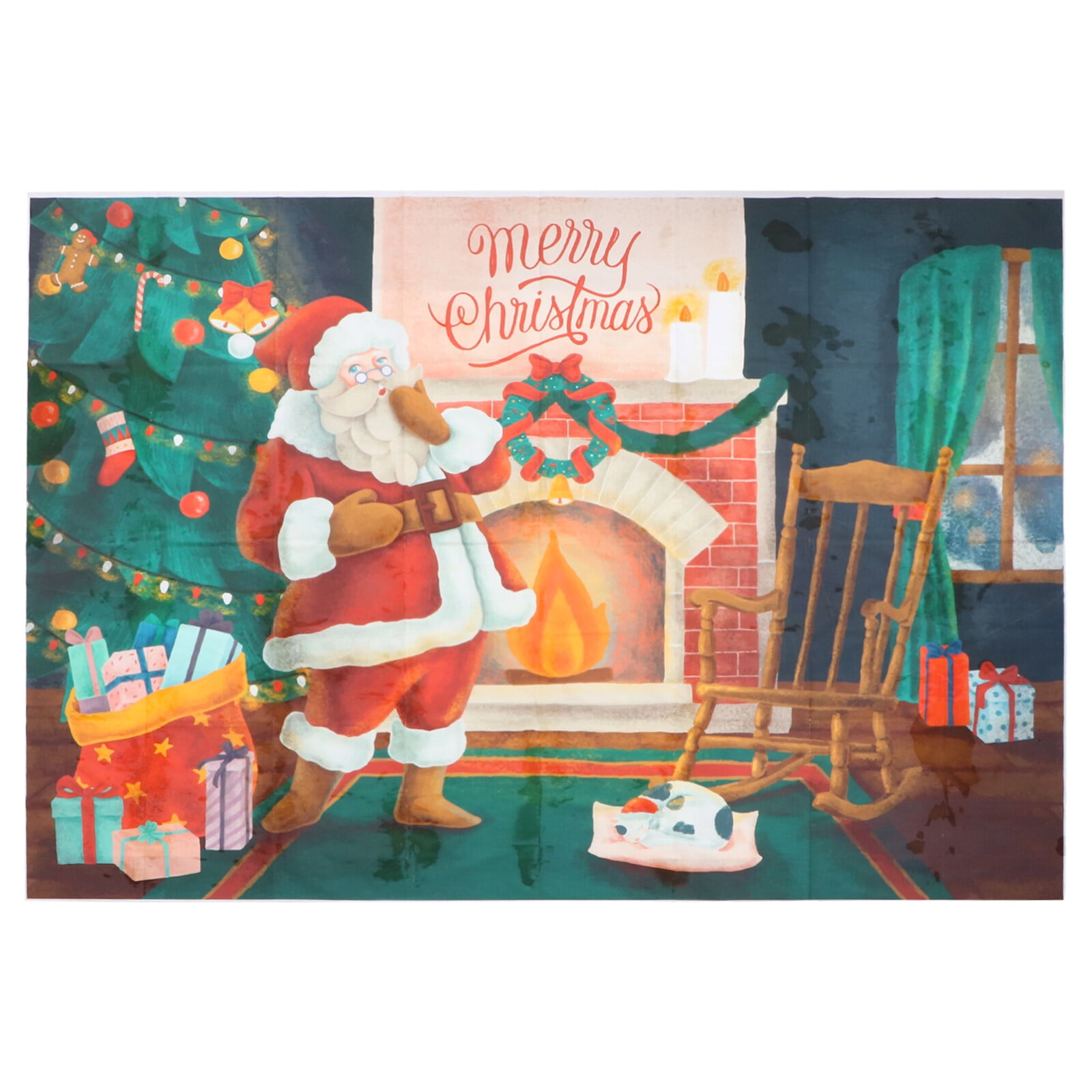 BESTONZON 1Pc Christmas Backdrop Decor Santa Claus Background Cloth 3D ... BESTONZON 1Pc Christmas Backdrop Decor Santa Claus Background Cloth 3D ...