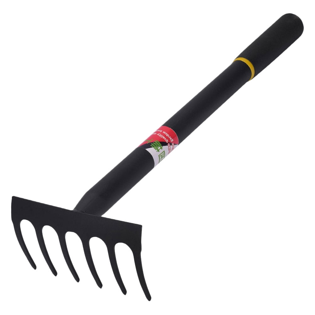 1 Pc Heavy Duty Steel Garden Rake Soil Loosening Hand Tool - Walmart.com