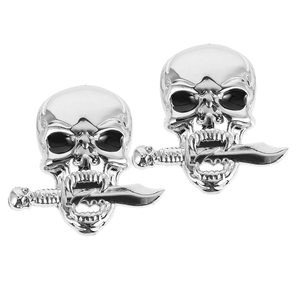 BESTONZON 2 Pcs 3d Devil Skull Skeletons Stickers Car Body Modification ...