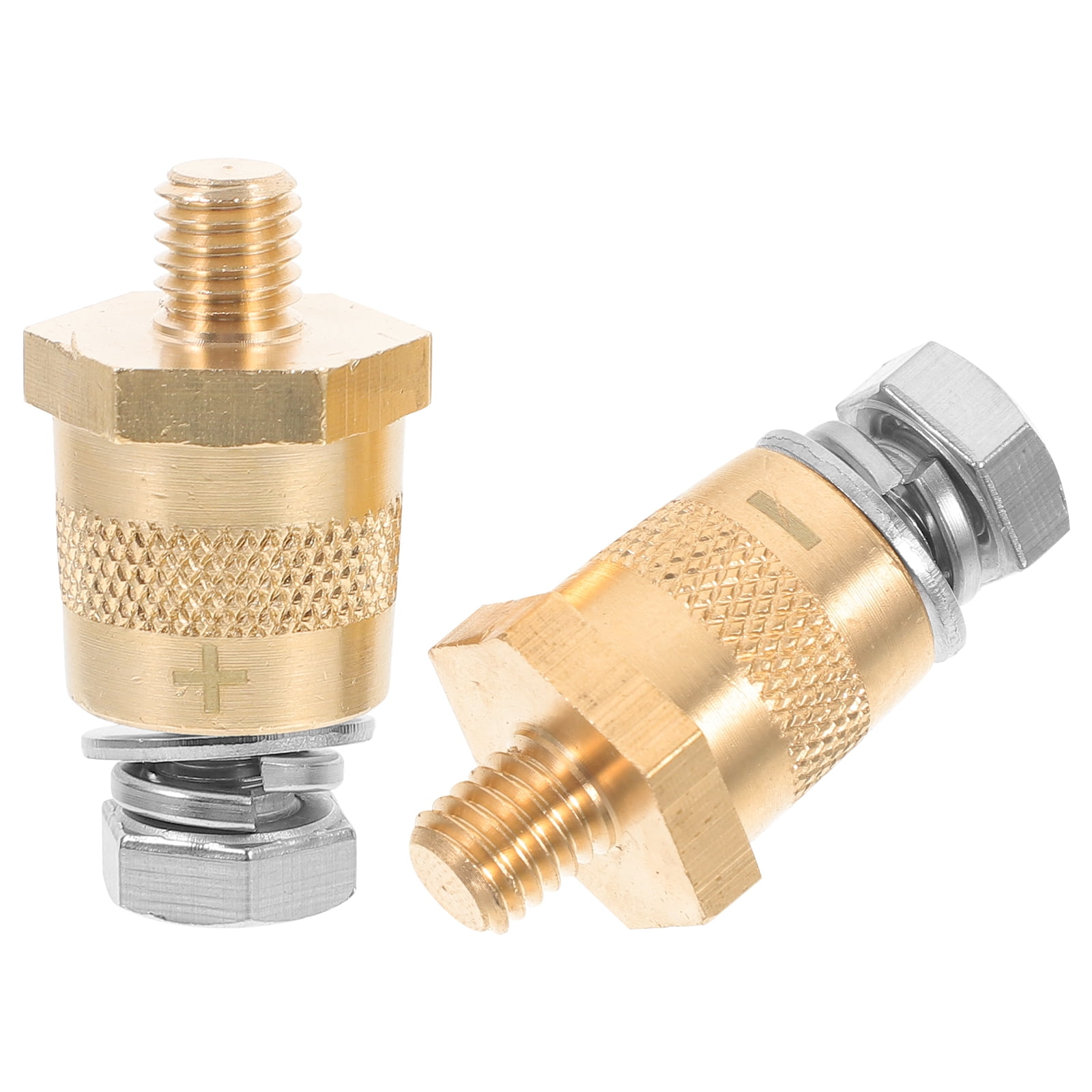 BESTONZON 2Pcs Golden Car Battery Terminal Connectors Metal for Easy ...