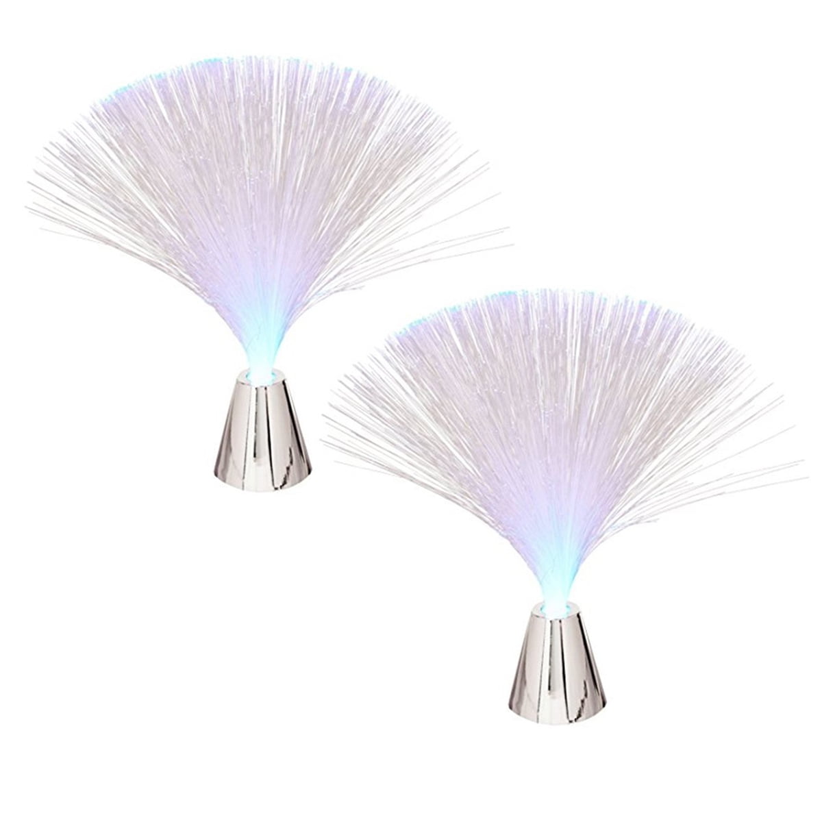 BESTONZON 2 Pcs Colorful LED Color Changing Fiber Optic Light Battery ...