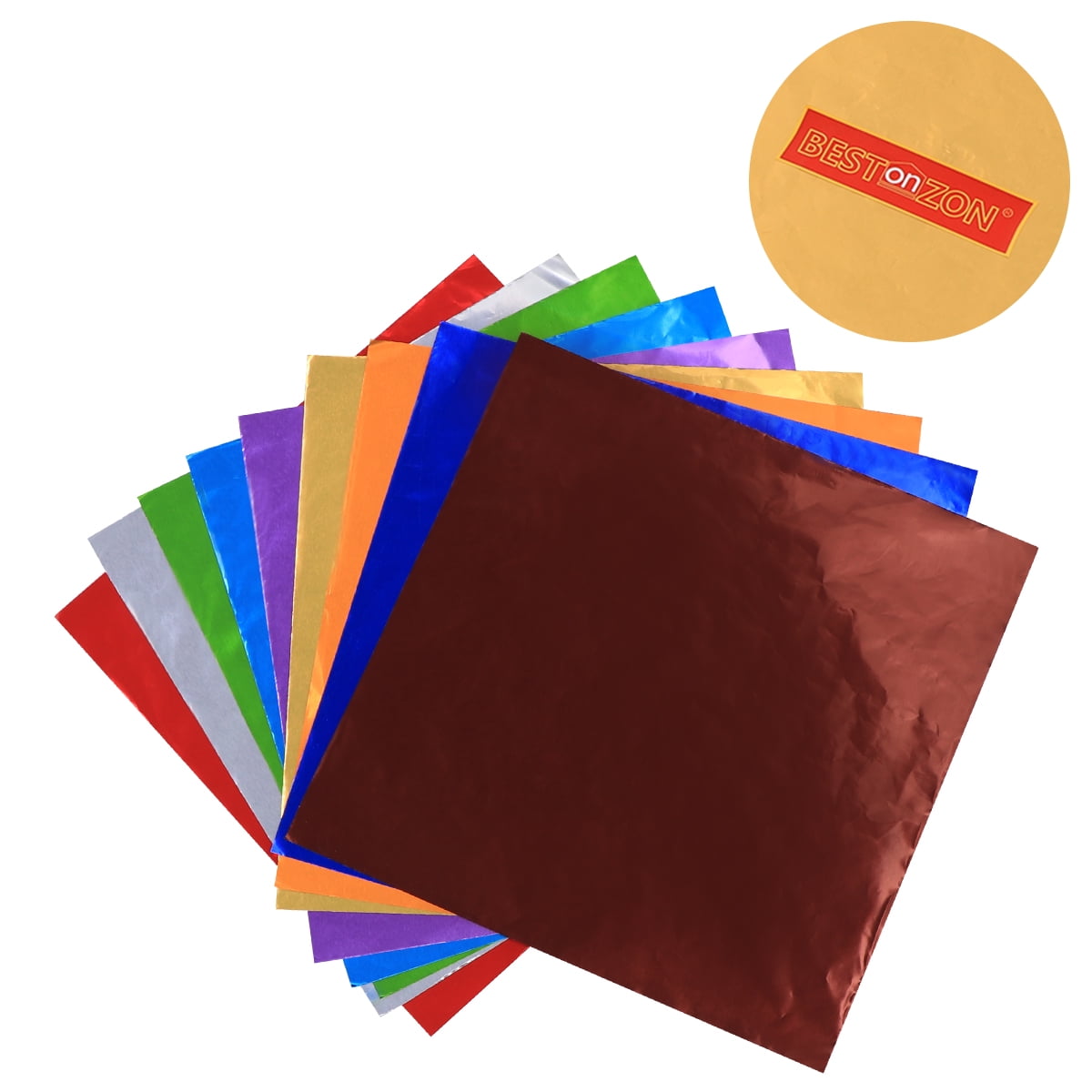 ADDHAT Foil Paper Wrapper Easily Shaped Assorted Color Anniversary ...