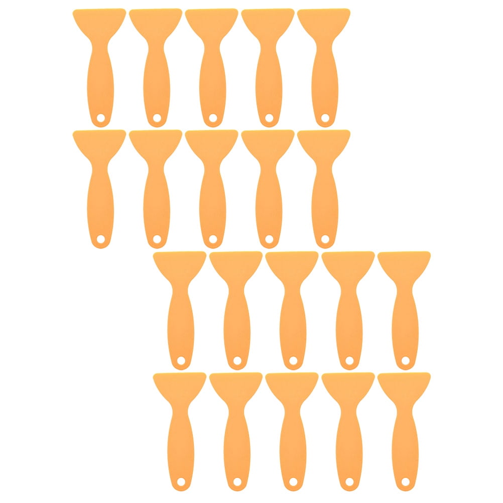 BESTONZON 20Pcs Auto Film Vinyl Scraper Yellow Plastic Car Squeegee ...