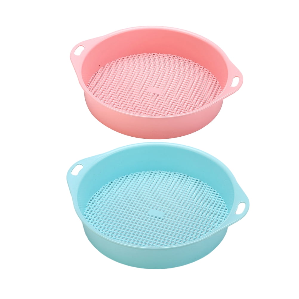 BESTONZON 2PCS Plastic Garden Sieve with Handle Mesh Gardening Tool for ...