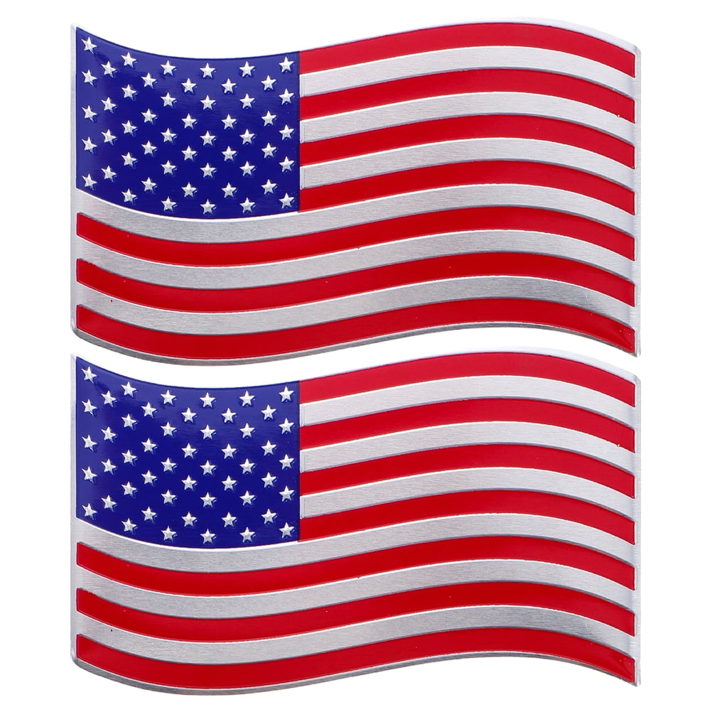 BESTONZON Car Stickers American Flag Truck Decal 2Pack 3.15X1.97X0.04In ...