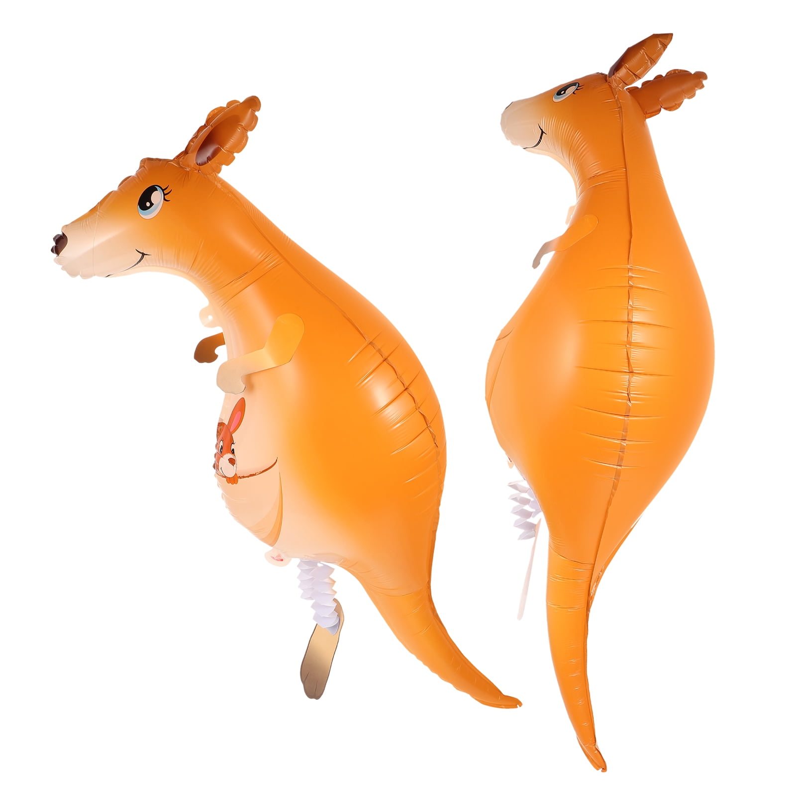 BESTONZON 2Pcs Easy Inflate Orange Walking Animal Foil Balloons for ...