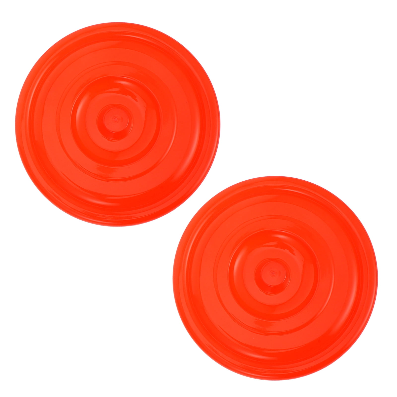 BESTONZON 2Pcs Red Plastic Trash Can Lid Covers Easy Install Smooth ...