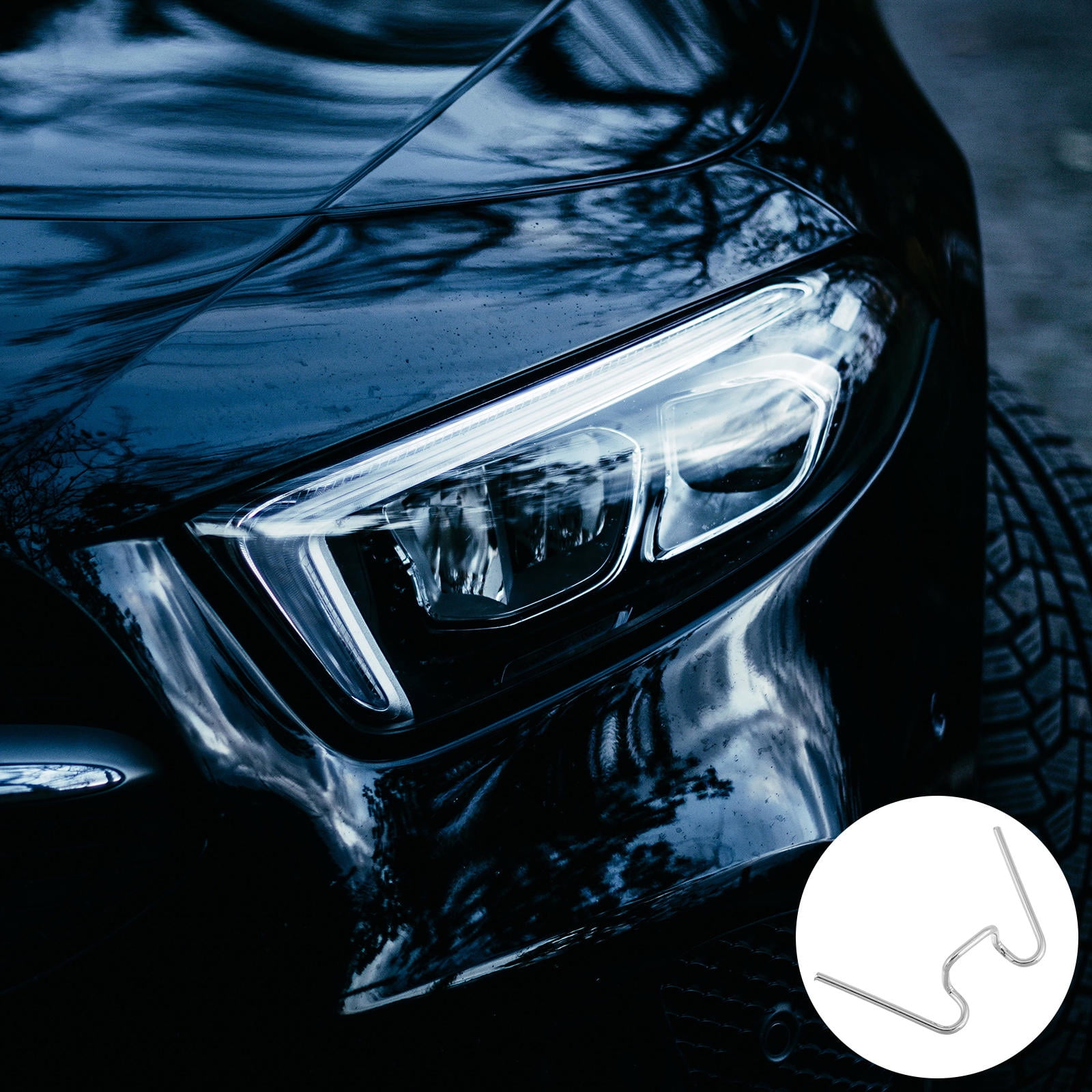 BESTONZON 2Pcs Silver Car Headlight Retainer Pins with Antislip Design ...