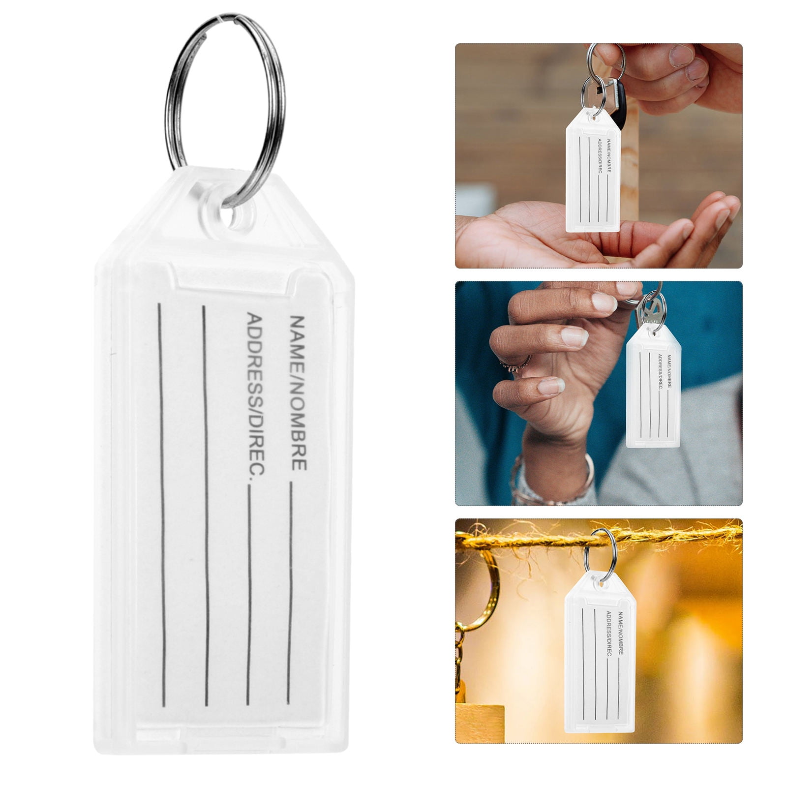 BESTONZON 30Pcs White Key Tags Plastic Key Labels for Hotel Use for ...