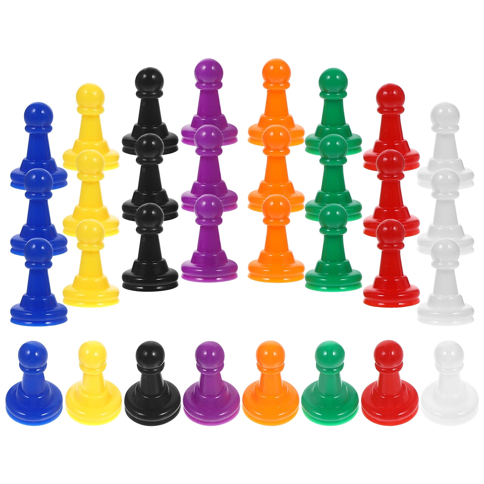 BESTONZON 32pcs Plastic Chess Pieces Pawn Game Tokens For Board Games ...