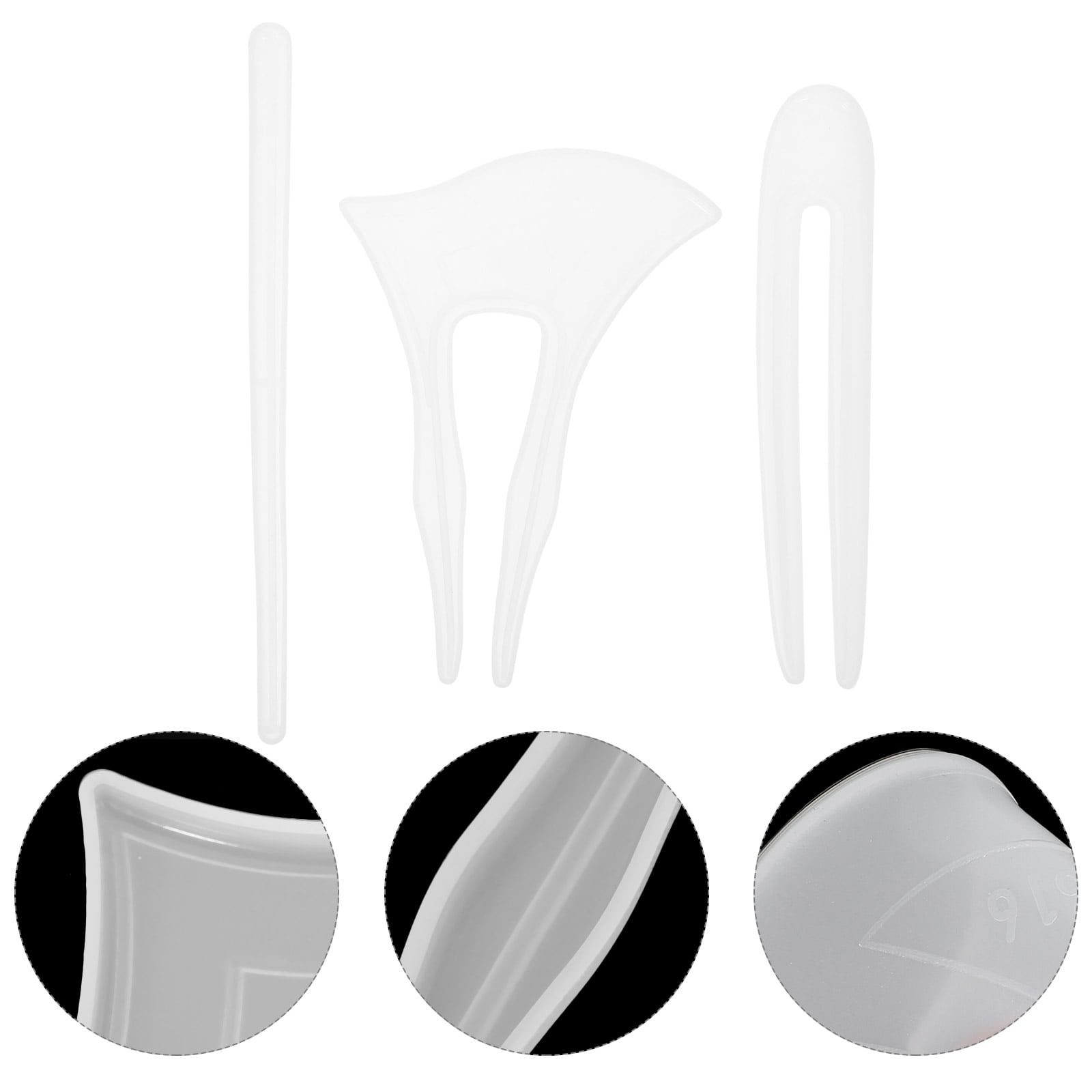 BESTONZON 3Pcs Resin Hair Pin Molds White for Making Hair Sticks Ladies ...