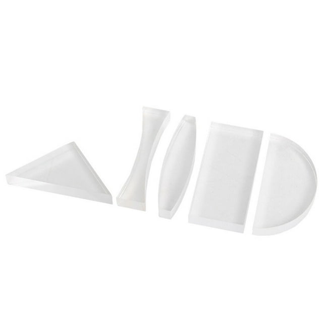 BESTONZON 5 Pcs Optical Experiment Glass Lens Semicircular Triangular ... BESTONZON 5 Pcs Optical Experiment Glass Lens Semicircular Triangular ...