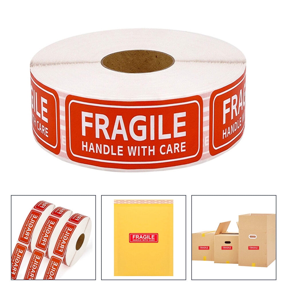 BESTONZON Fragile Warning Label, Red Paper Sticker, Self-Adhesive for ...