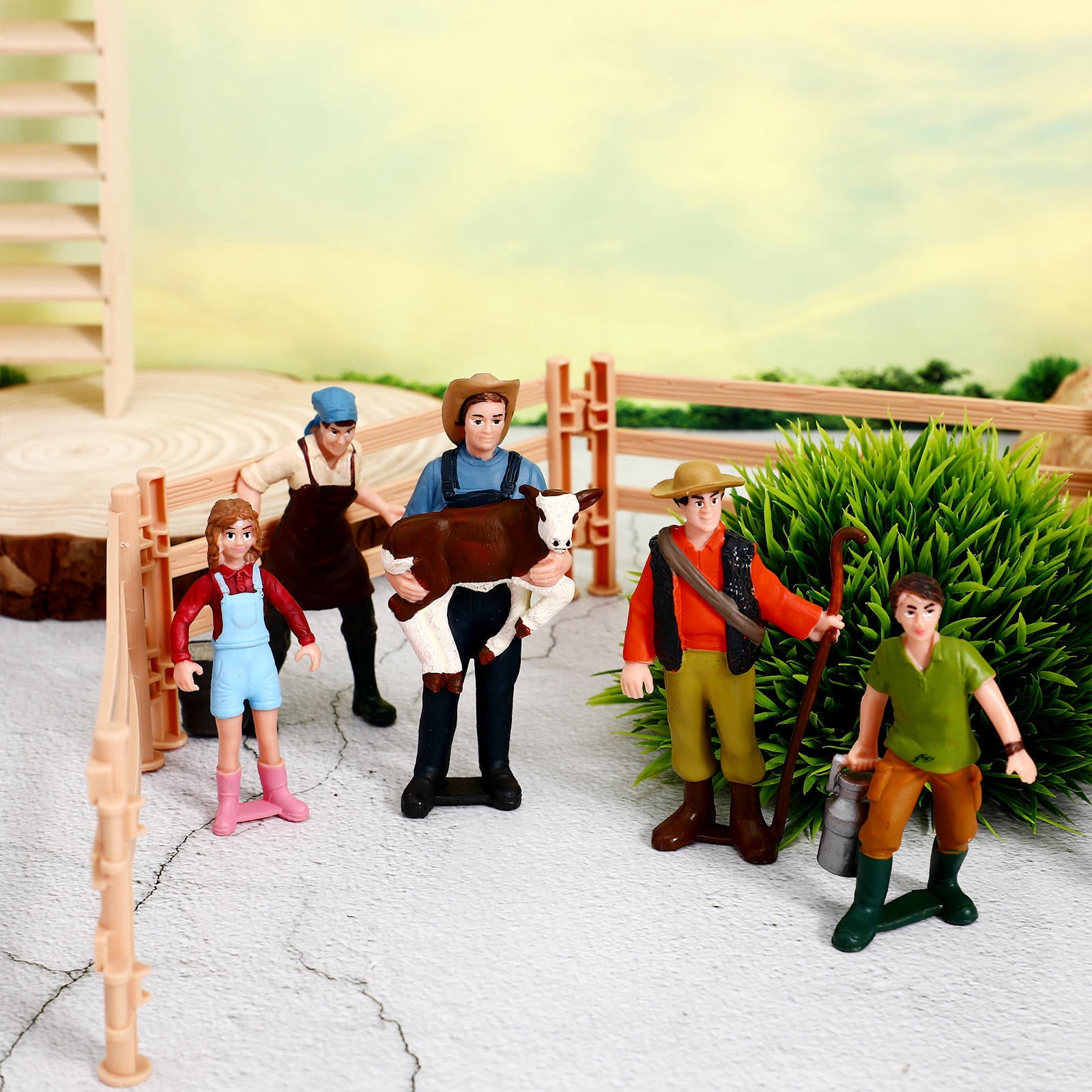 BESTONZON 5Pcs Scale People Figures Miniature Figurines Assorted Color ...