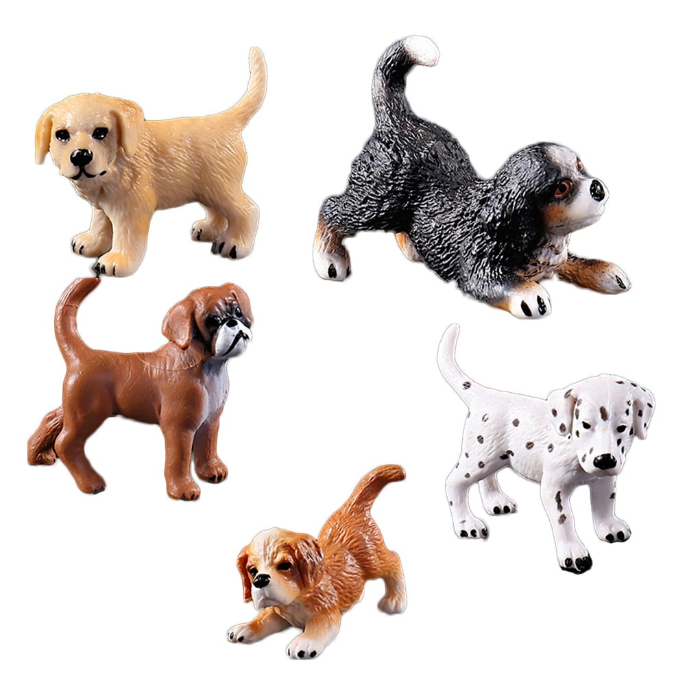 Homoyoyo Puppy Figurines Dog Figures Playset Assorted Color 5Pcs ...