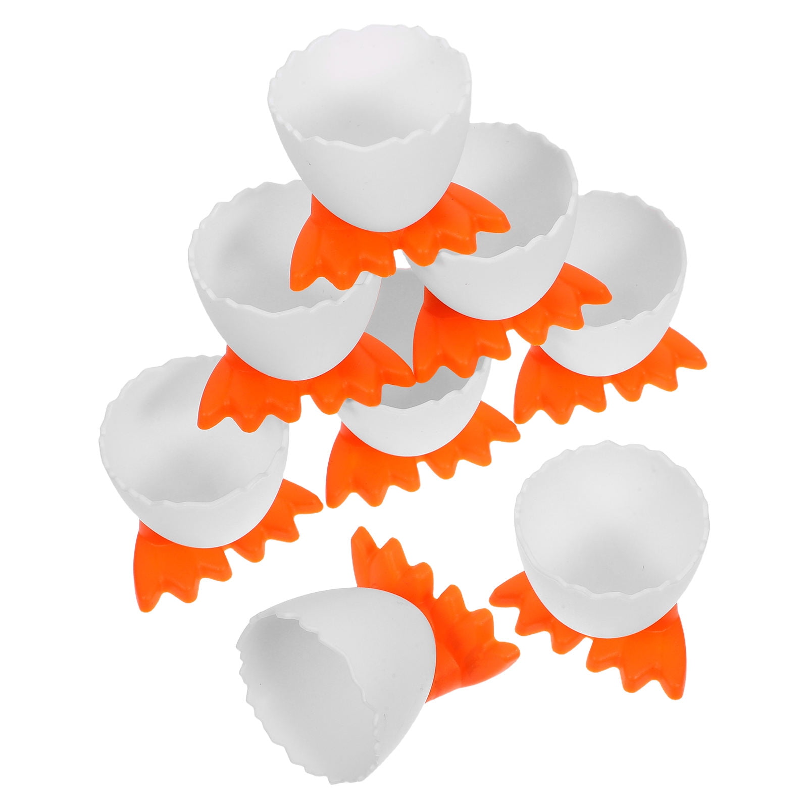 BESTONZON 8Pcs Cartoon Style Egg Shaped Cutlery Holder for Childrens ...