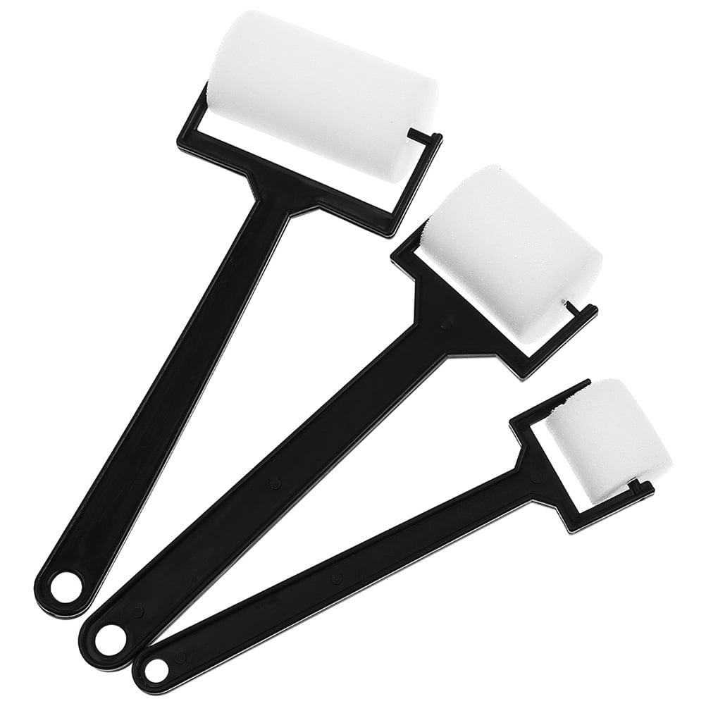 Tineasur 9Pcs Paint Sponge Brush Roller with Easy Grip Handle for DIY ...