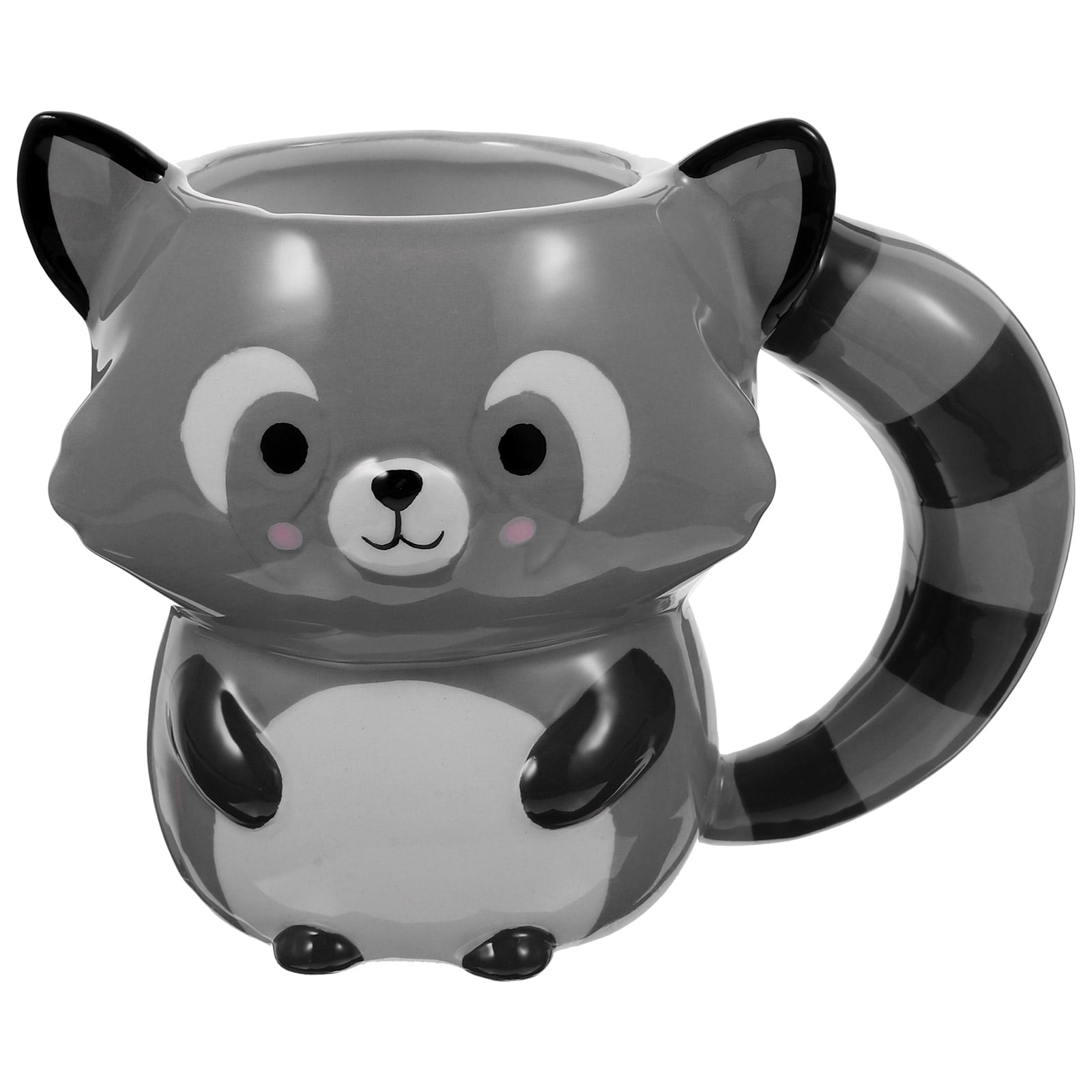 BESTONZON Adorable Raccoon Ceramic Mug Cute Animal Tea Cup For Coffee ...