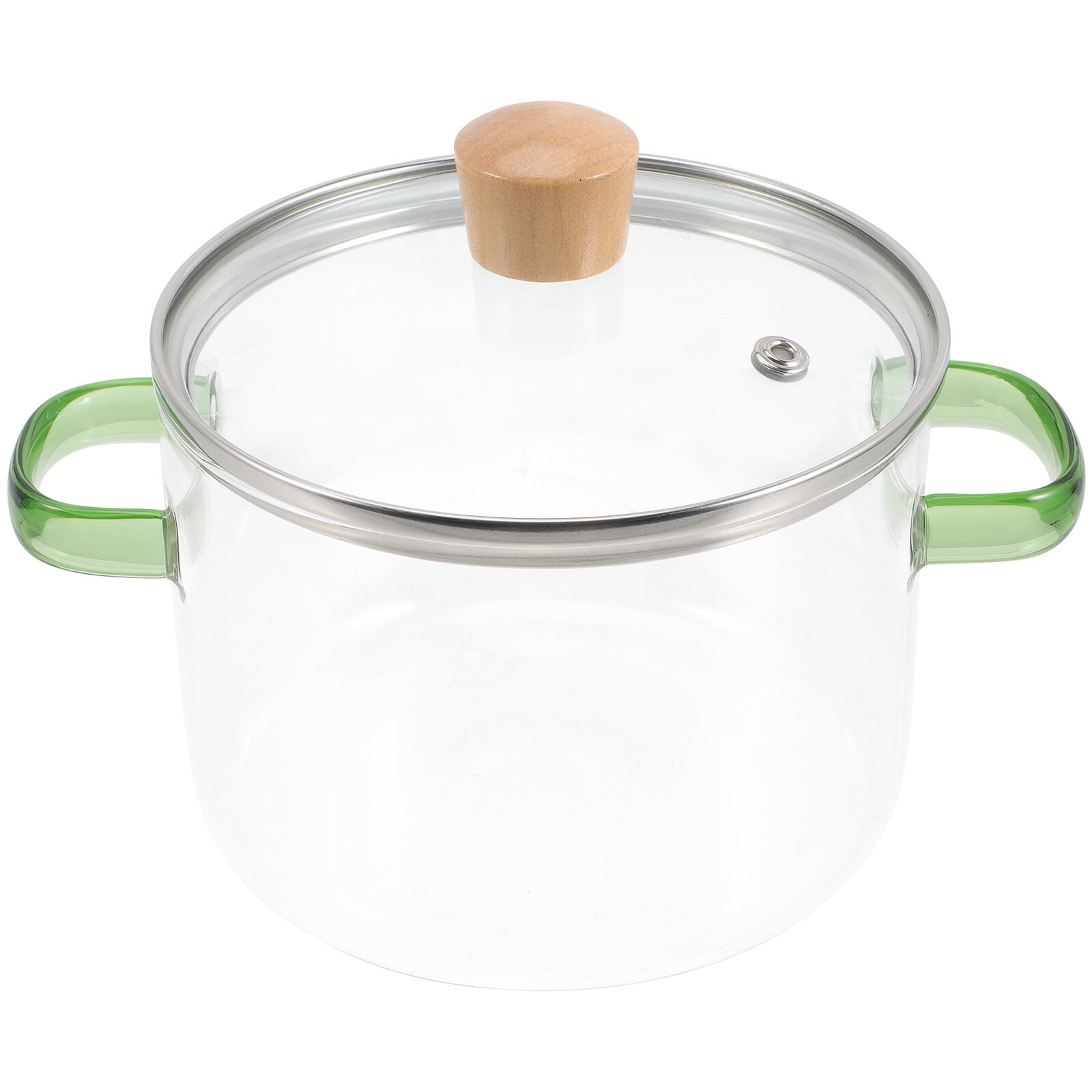 Bestonzon Clear Glass Stockpot with Lid, Double Ear Noodle Cooking Pot ...