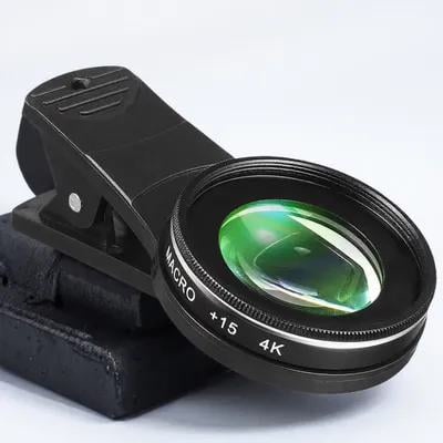 BESTONZON Clip on Macro Lens for Cellphone Black Optical Glass Reduces ...